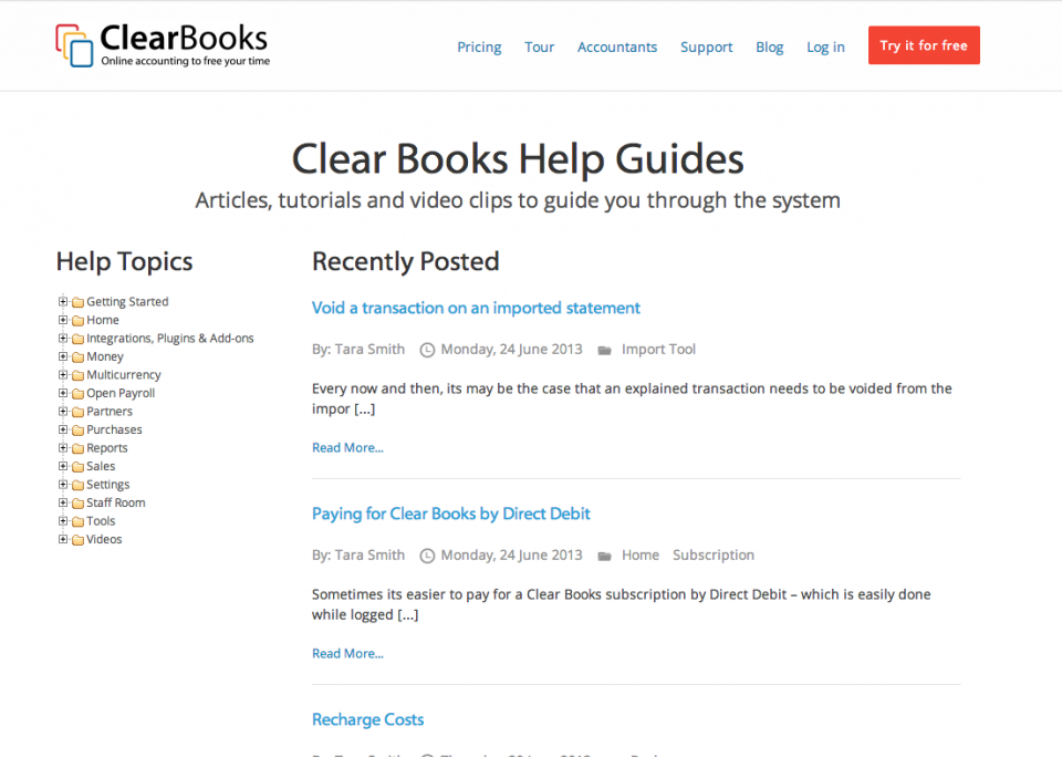New and improved support centre | Clear Books