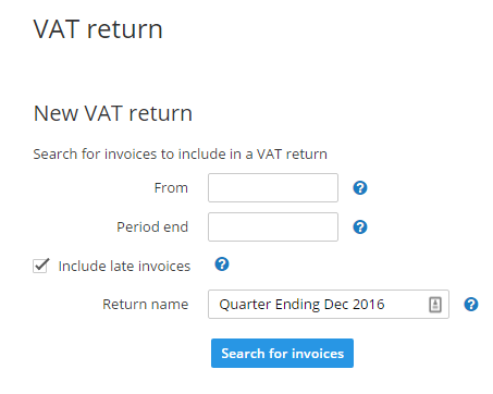 Support guides » VAT return » How to create and submit a VAT return